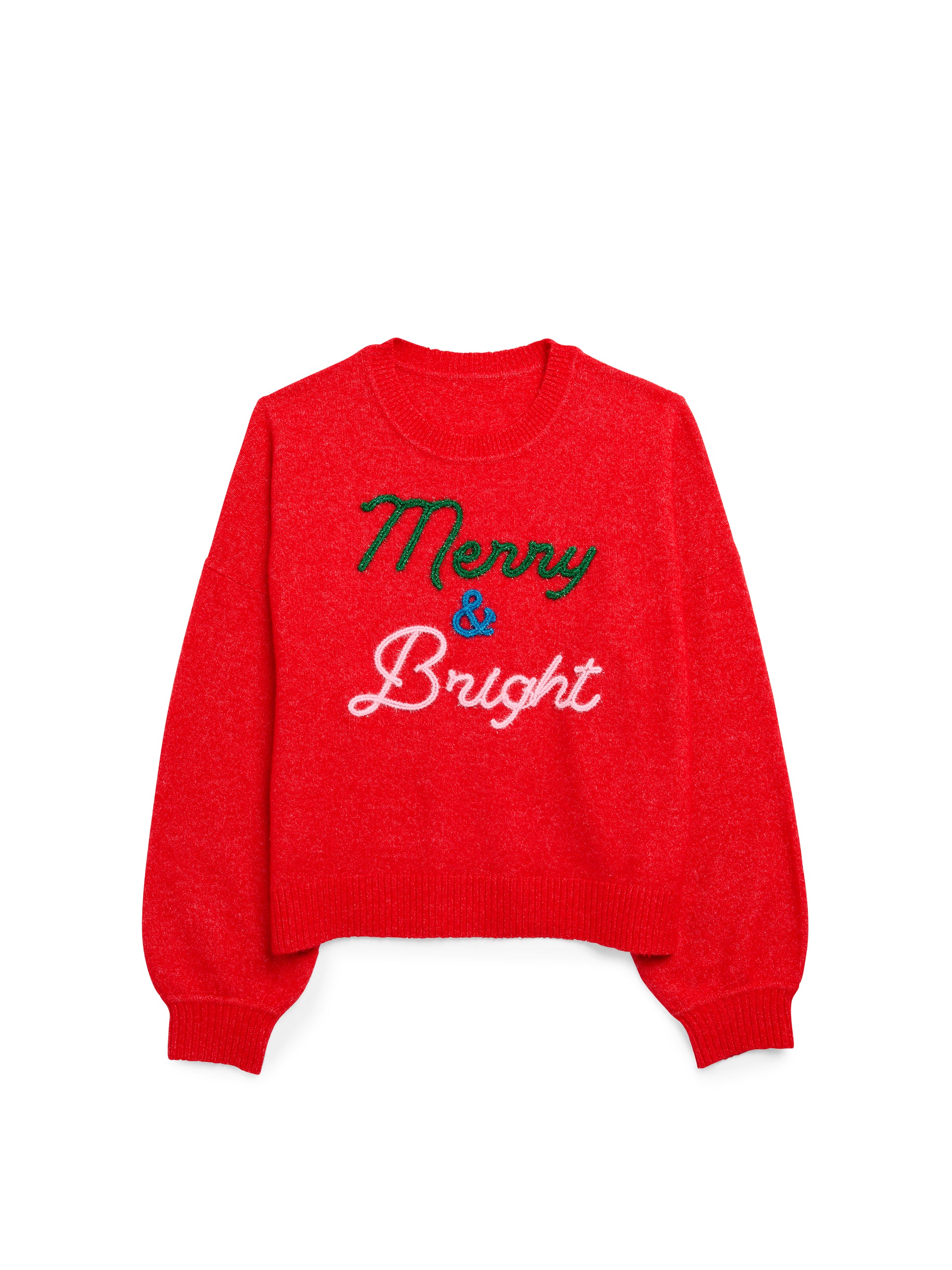 Shiraleah Assorted Set of 6 "Merry & Bright" Sweaters, Red