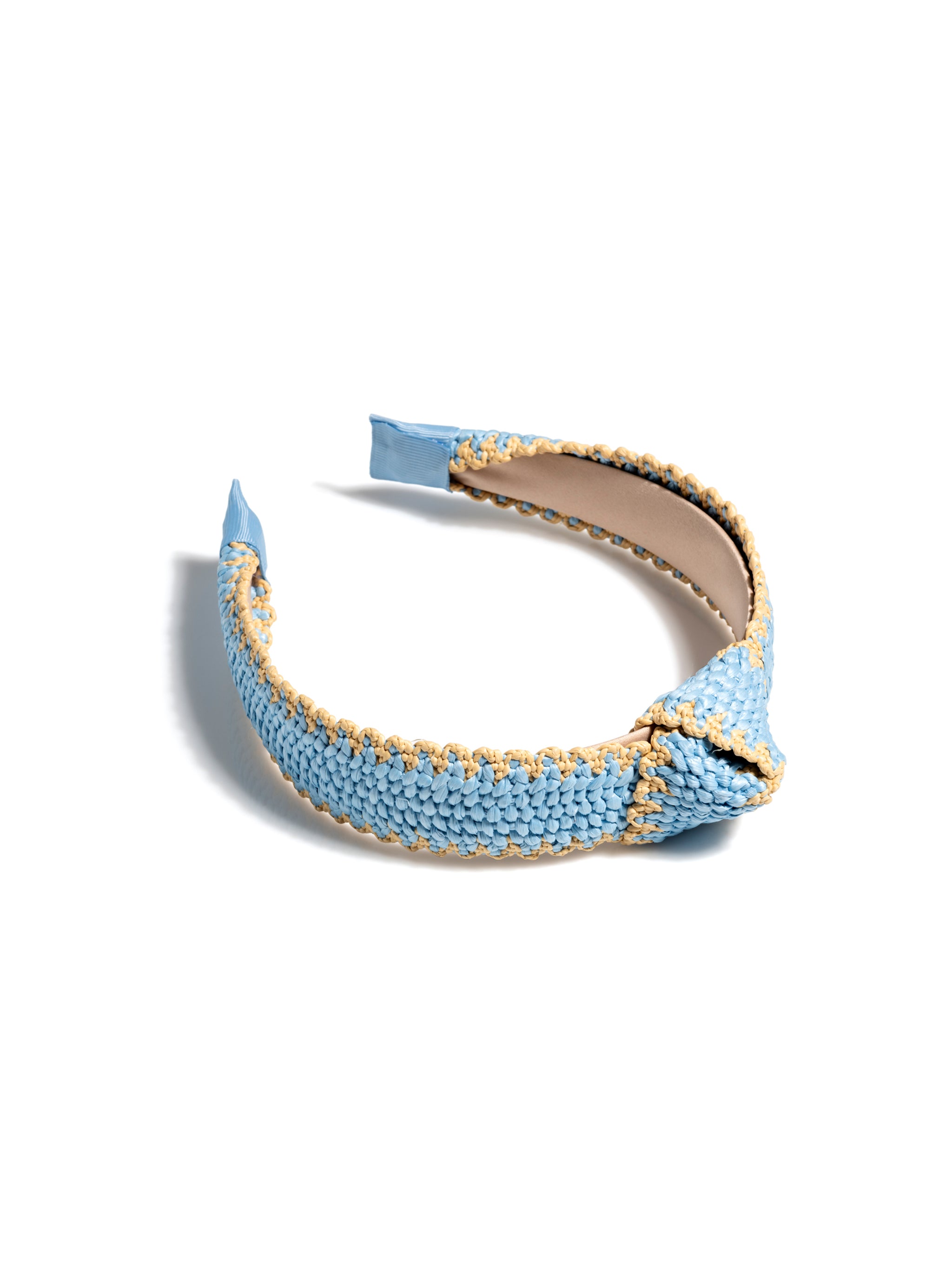 Shiraleah Knotted Straw Headband, Sky