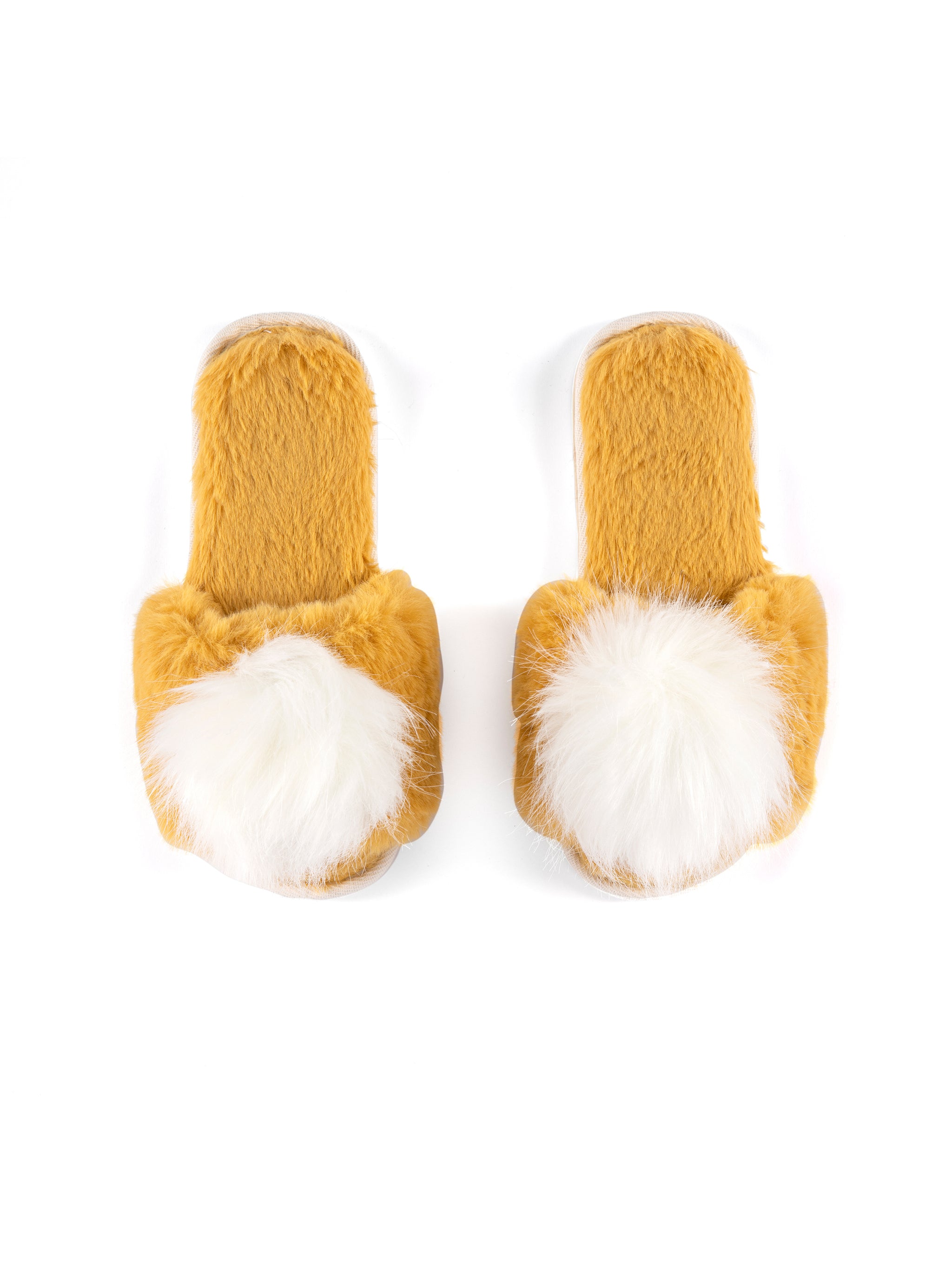 Shiraleah Amor Plush Holiday Slippers, Yellow