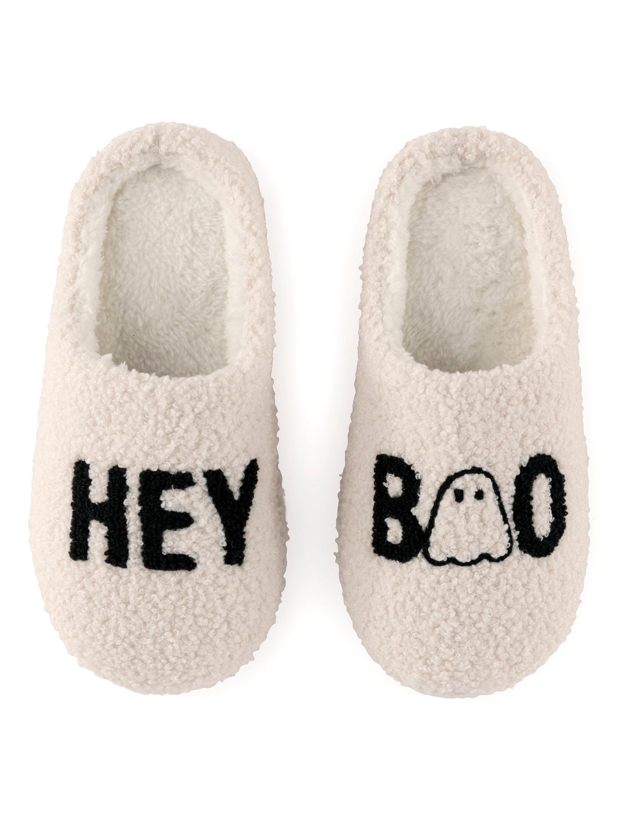Shiraleah "Hey Boo" Slippers, Ivory
