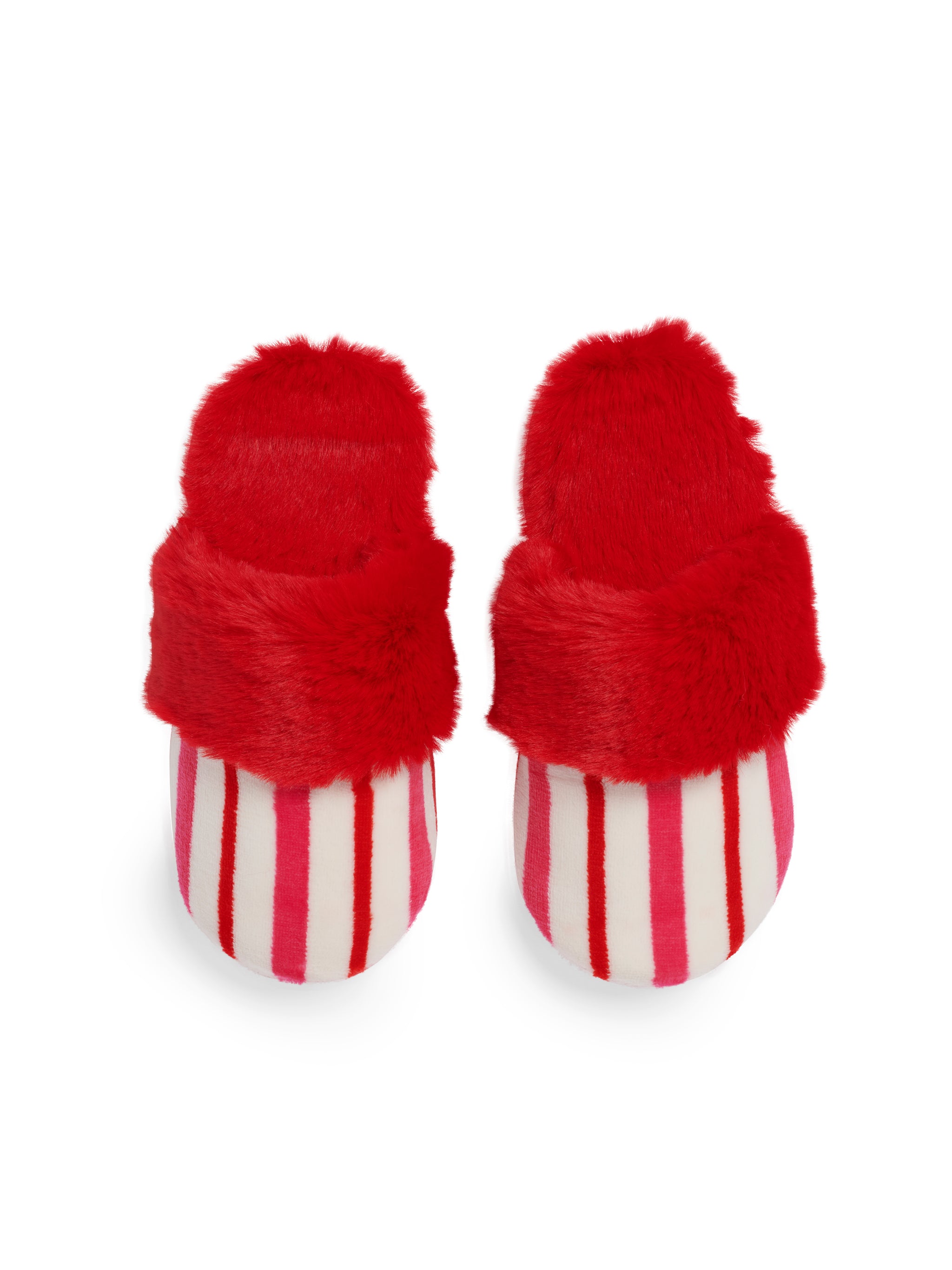 Shiraleah Assorted Set of 2 Sizes Candy Stripe Slippers, Multi